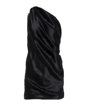 Tove Shiloh One-shoulder Silk Top - Black