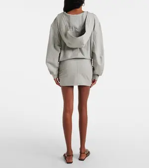 Attico Cotton-blend Jersey Sweatshirt Dress