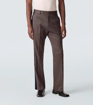 WALES BONNER Alto Pinstripe Wool Blend Slim-fit Trousers