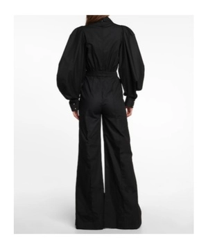 Elie Saab Puffed Sleeve Lace-up Jumpsuit