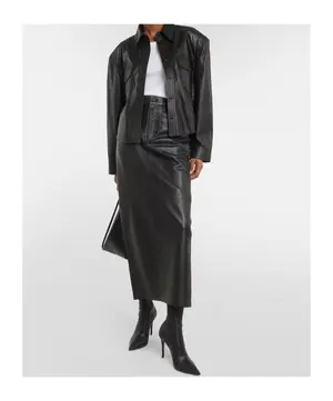 Wardrobe.NYC Leather Jacket With Snap Fastening