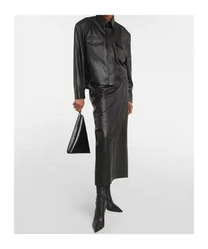 Wardrobe.NYC Leather Jacket With Snap Fastening