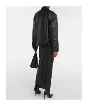 Wardrobe.NYC Leather Jacket With Snap Fastening