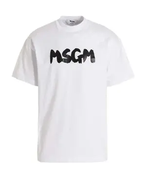 MSGM Logo Printed Crewneck T-shirt
