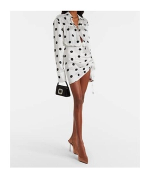 David Koma Polka-dot Silk Satin Minidress