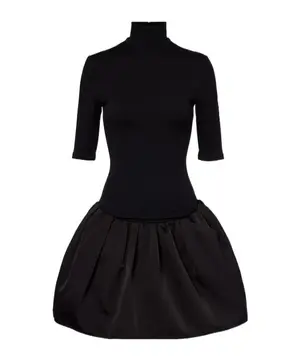 Magda Butrym Cotton And Silk Minidress - Black