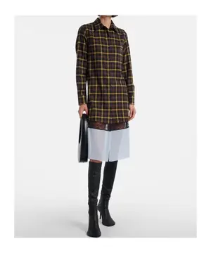 Coperni Plaid Shirt Dress