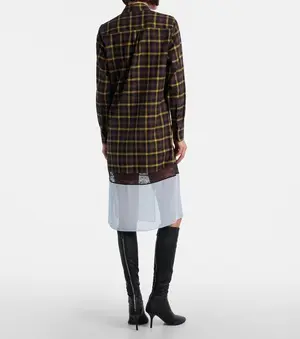 Coperni Plaid Shirt Dress