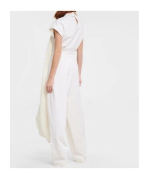 ROKSANDA Bridal Cape Detail Wool Jumpsuit