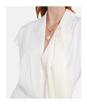 ROKSANDA Bridal Cape Detail Wool Jumpsuit