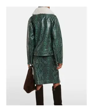Dorothee Schumacher Lapel Long-sleeved Leather Jacket