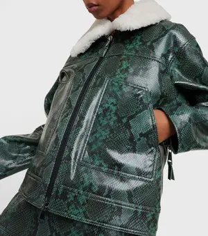 Dorothee Schumacher Lapel Long-sleeved Leather Jacket
