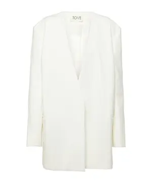 Tove Saunders Cotton-blend Jacket - White
