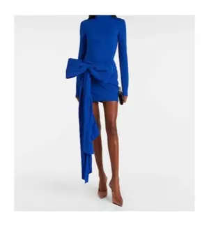 David Koma Bow Detail Jersey Minidress