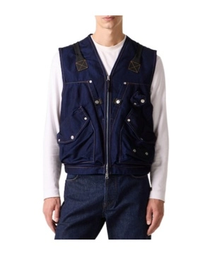 Stone Island Denim Cargo Vest