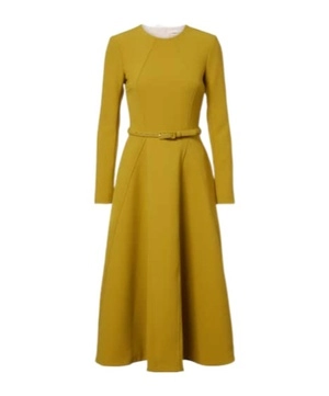 EMILIA WICKSTEAD Ucellina Belted Midi Dress - Brown