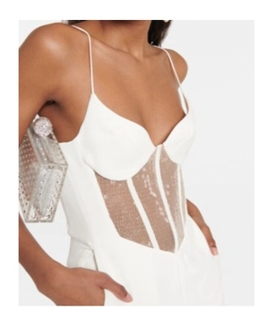 David Koma Sequined Cutout Cady Jumpsuit