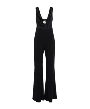 Galvan Twister Flared Jumpsuit - Black