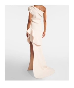 Maticevski Provenance Ruffled One-shoulder Gown