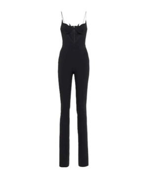 David Koma Mesh-panel Jumpsuit - Black