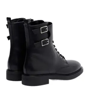 GIANVITO ROSSI Leather Combat Boots