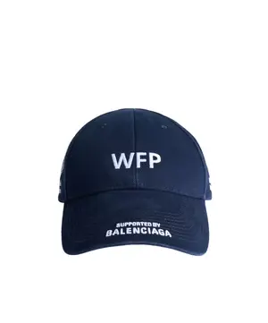Balenciaga Wfp Cap In Navy - Navy Blue