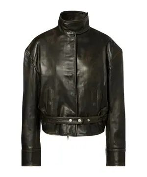 Christopher Esber Zippered Long-sleeved Leather Jacket - Black