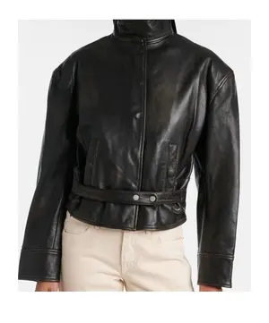 Christopher Esber Zippered Long-sleeved Leather Jacket
