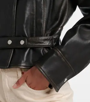 Christopher Esber Zippered Long-sleeved Leather Jacket
