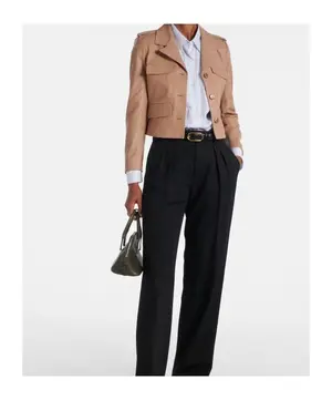 Dorothee Schumacher Lapel Long-sleeved Leather Jacket