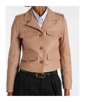 Dorothee Schumacher Lapel Long-sleeved Leather Jacket