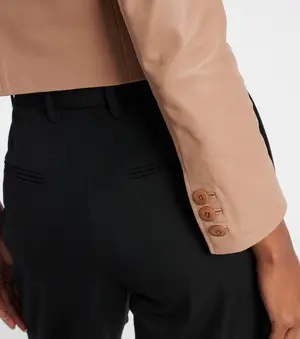 Dorothee Schumacher Lapel Long-sleeved Leather Jacket