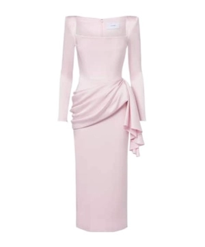 Alex Perry Draped Crêpe Satin Cocktail Dress - Pink