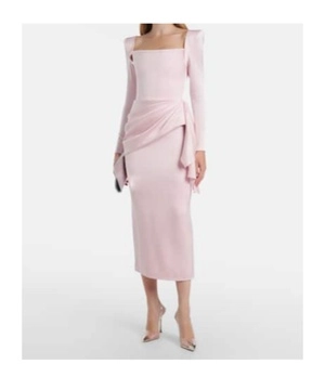 Alex Perry Draped Crêpe Satin Cocktail Dress