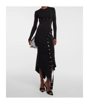 Attico Asymmetric Midi Dress