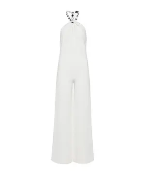 Galvan Globe Cleopatra Embellished Jumpsuit - White
