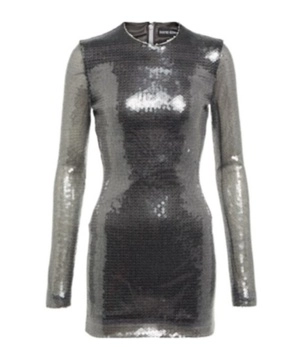 David Koma Sequined Minidress - Gray