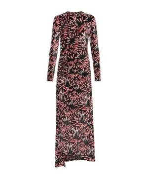 Rabanne Printed Velvet Maxi Dress - Black
