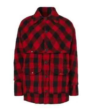 Junya Watanabe Plaid Long-sleeved Casual Jacket - Red