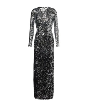 Rabanne Sequined Open-back Jersey Gown - Black
