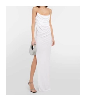 Alex Perry Draped Corset Jersey Gown