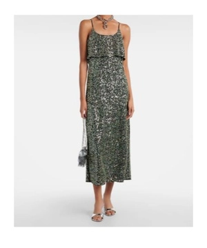 Rabanne Embellished Crêpe Slip Dress