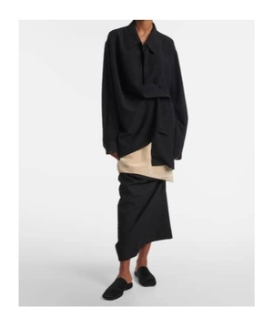 Calvin Klein Tyler Layered Wool And Silk Maxi Skirt