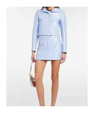 COURREGES Reedition Cropped Vinyl Jacket