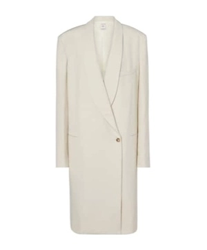 Calvin Klein Evelyn Double-breasted Wool Coat - White