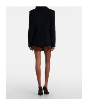 Stouls Suede Double-breasted Blazer