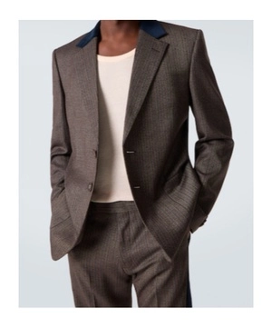 WALES BONNER Alto Pinstripe Wool-blend Blazer