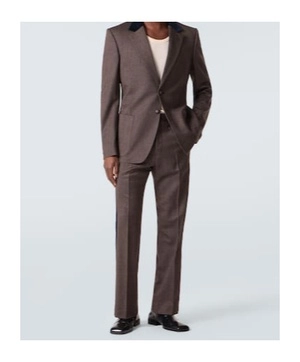 WALES BONNER Alto Pinstripe Wool-blend Blazer