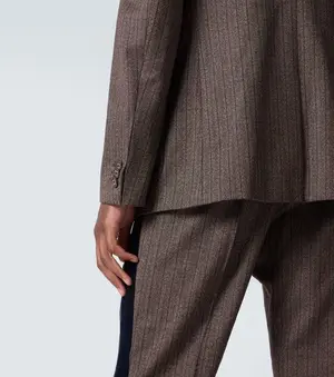 WALES BONNER Alto Pinstripe Wool-blend Blazer