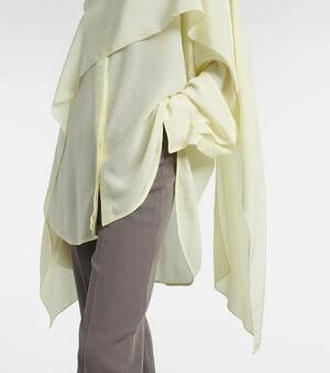 Calvin Klein Kiki Draped Silk Blouse